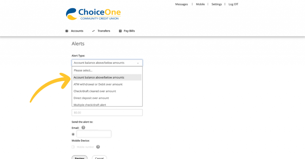 Low Balance Alerts | Choice One Community Credit Union